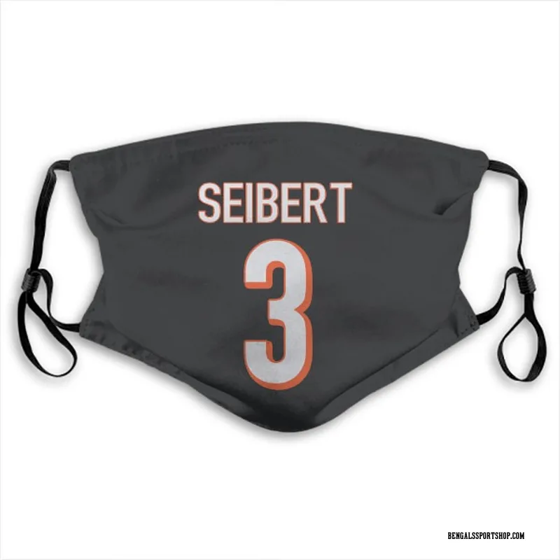 Cincinnati Bengals Austin Seibert Black Jersey Name & Number Face Mask